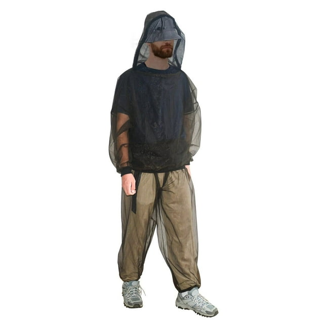 Mosquito Suit - Net Bug Pants & Jacket with Hood - Mesh Bug Suit for ...