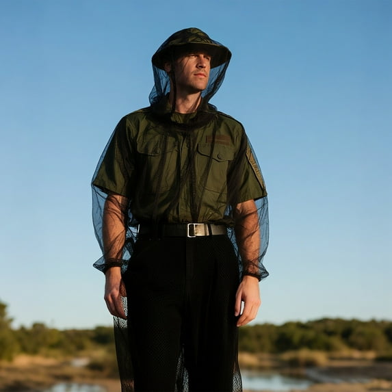 Mosquito Suit with Hood - Mesh Jacket & Pants for Outdoor | Protection ...