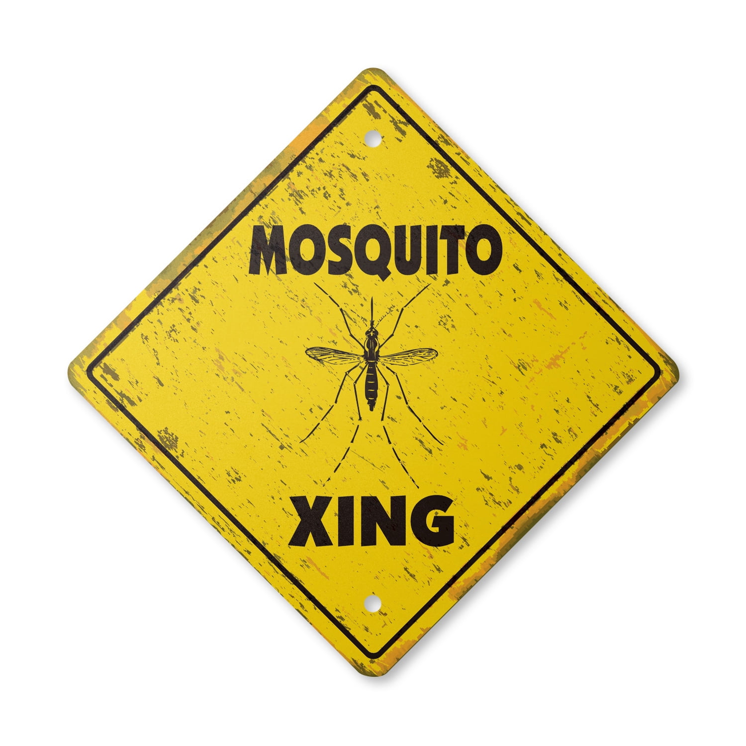 Mosquito Vintage Crossing Sign Zone Xing | Indoor/Outdoor Plastic | 17 ...