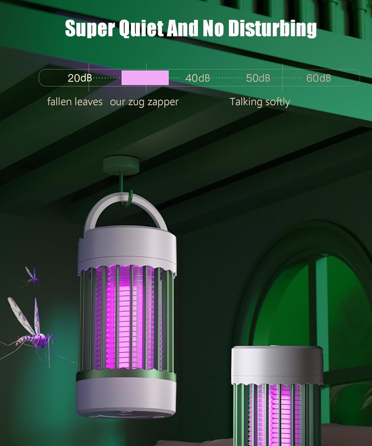 Mosquito Zapper Outdoor and Indoor, Fly Zapper, Electric Rechargeable ...