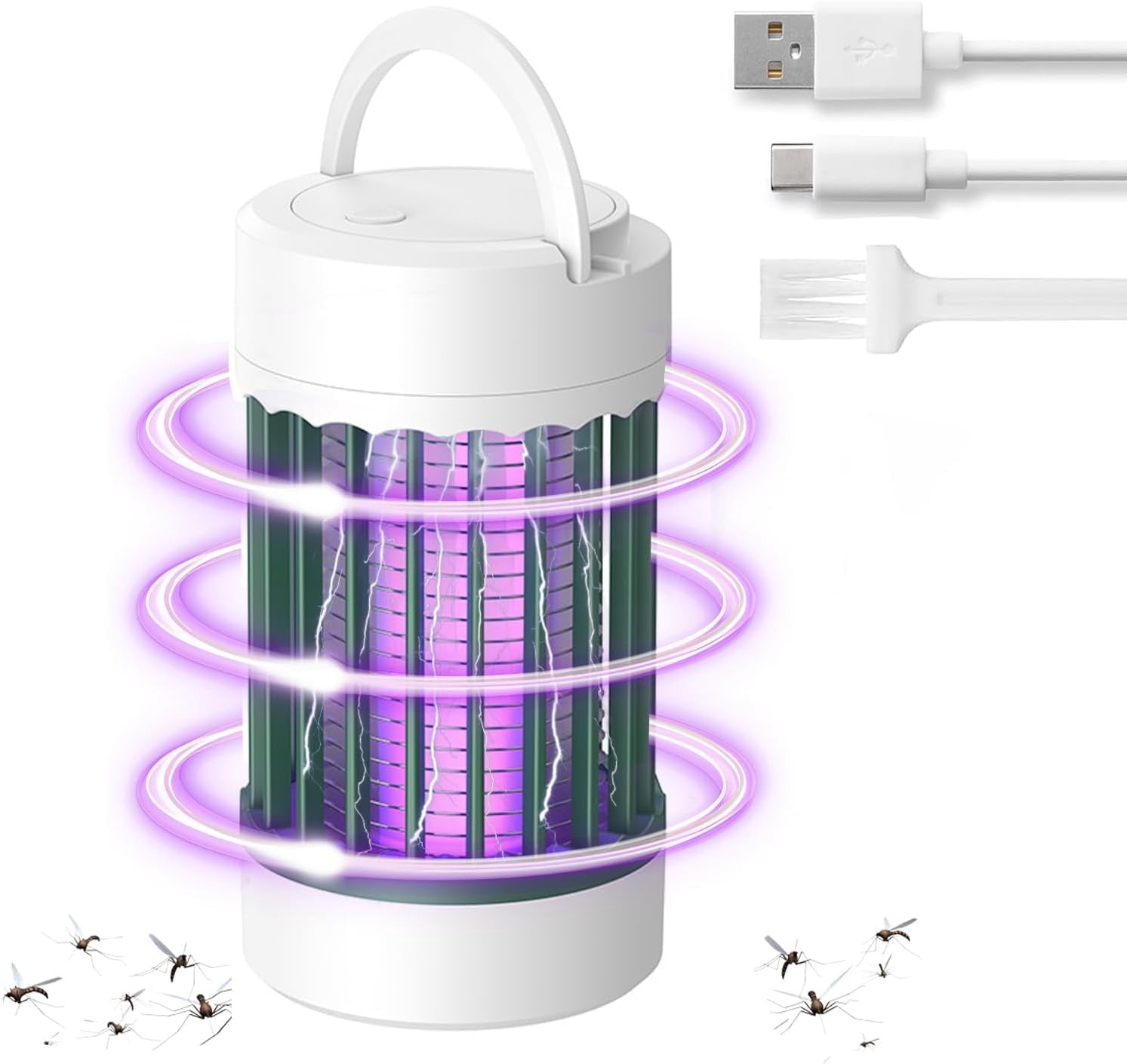 Mosquito Zapper Outdoor and Indoor, Fly Zapper, Electric Rechargeable ...