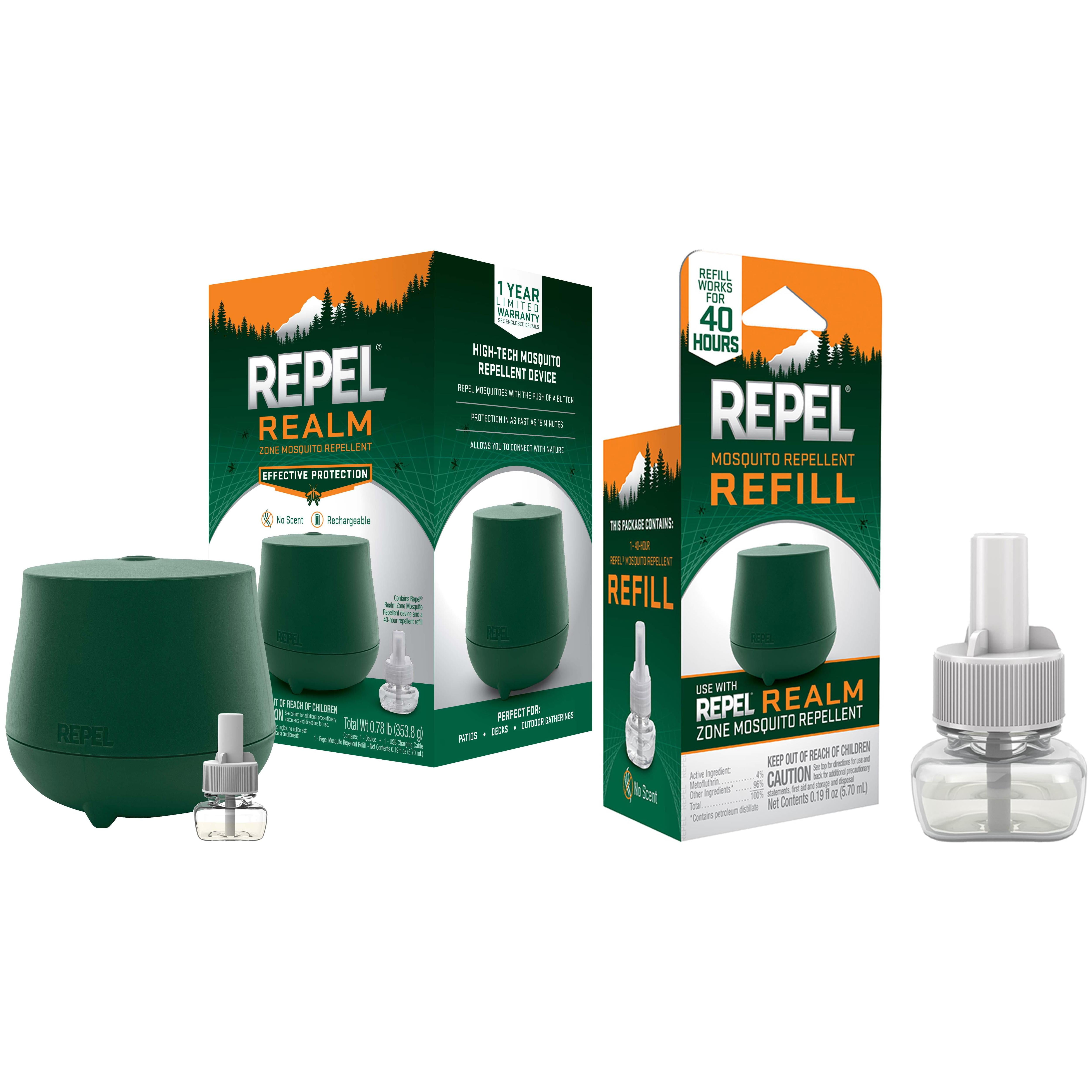 Repel Realm Zone Mosquito Repellent Device + 1 Refill Cartridge (40 ...
