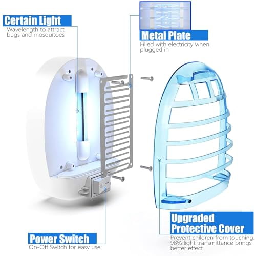 Mosquitoes Killer Mosquito Zapper with Blue Lights for Living Room(6 ...