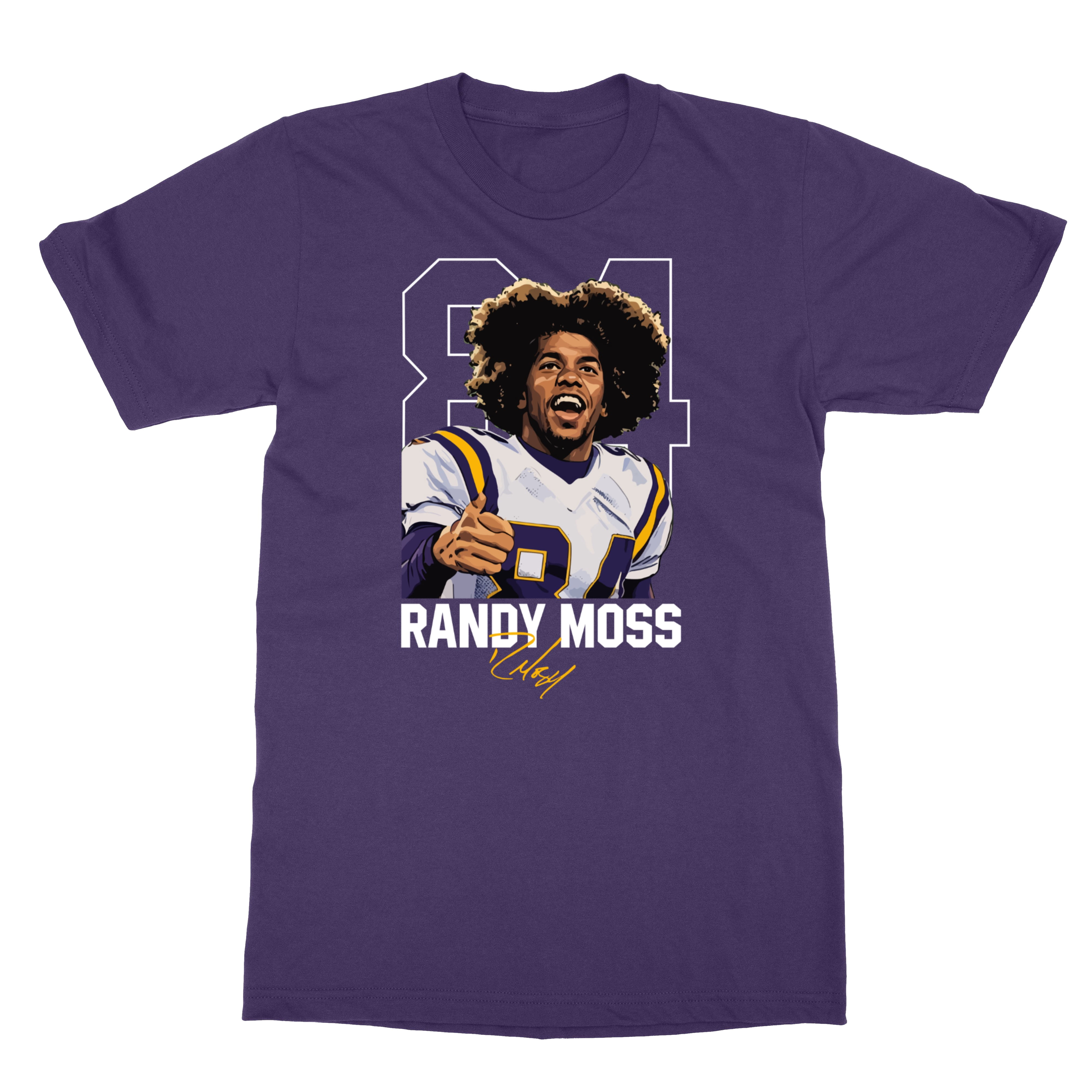 Moss 84 Football Fans - Minnesota Wide Receiver Unisex T-Shirt (Purple ...