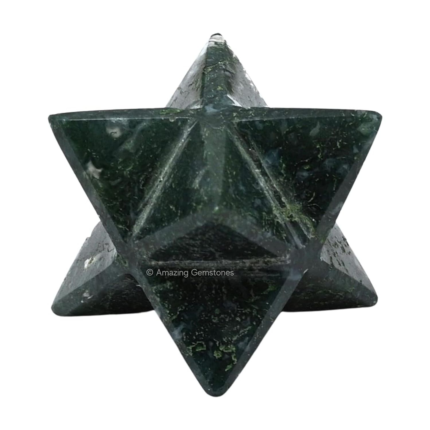 Moss Agate Merkaba Crystal - 1 Inches Metaphysical Merkaba Star for ...