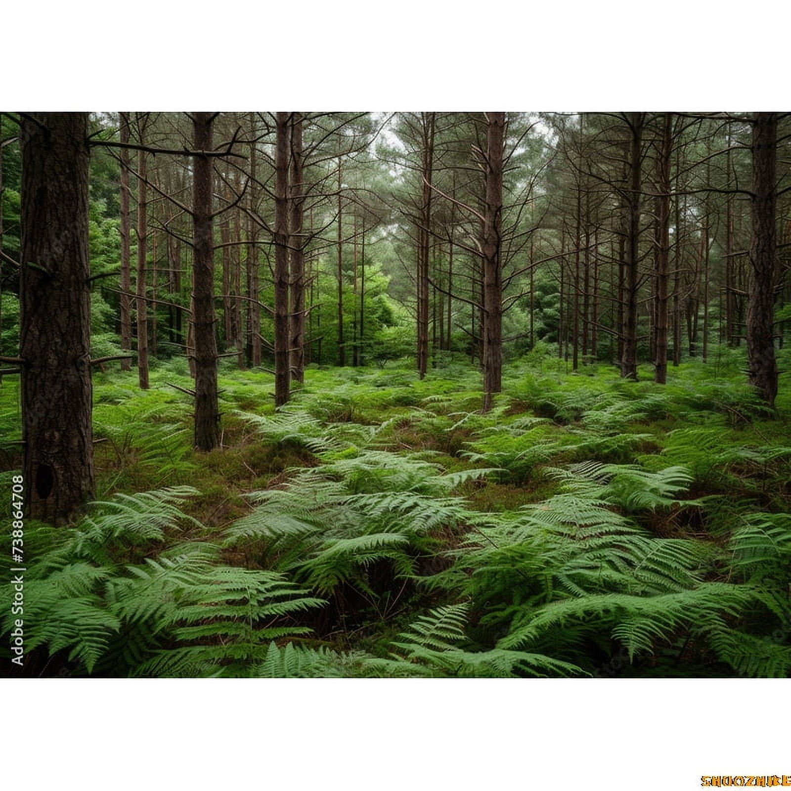 Moss Covered Fall Trees In Gre Coniferous Forest Photography Backdrops ...