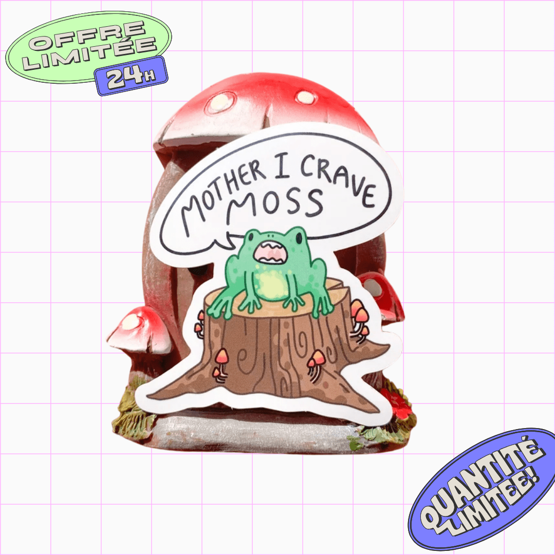 Moss Frog Meme Sticker | Matte Vinyl Design | Waterproof Sticker for ...