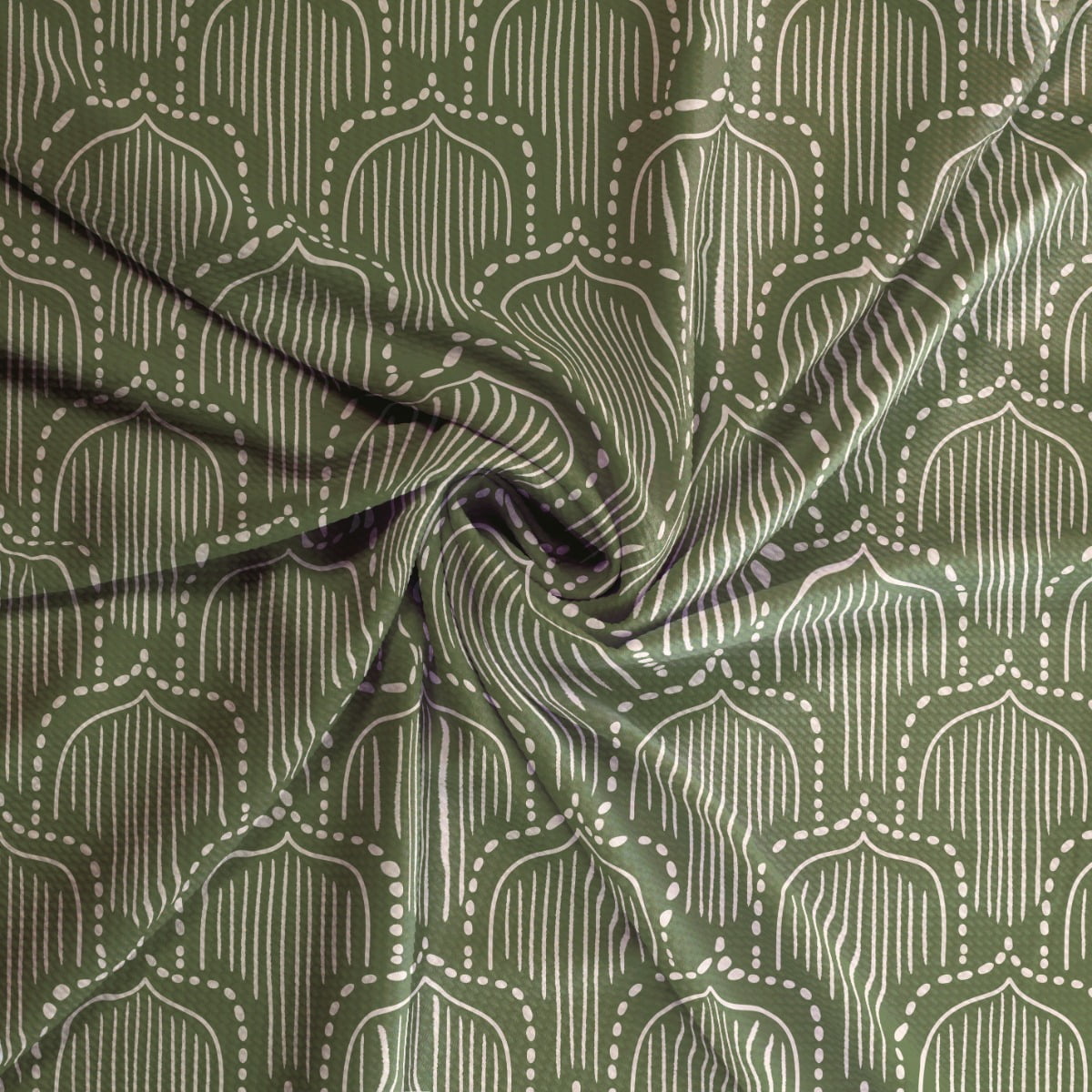 Moss Green Abstract Boho Leaf Bullet Fabric 1 yard - Walmart.com