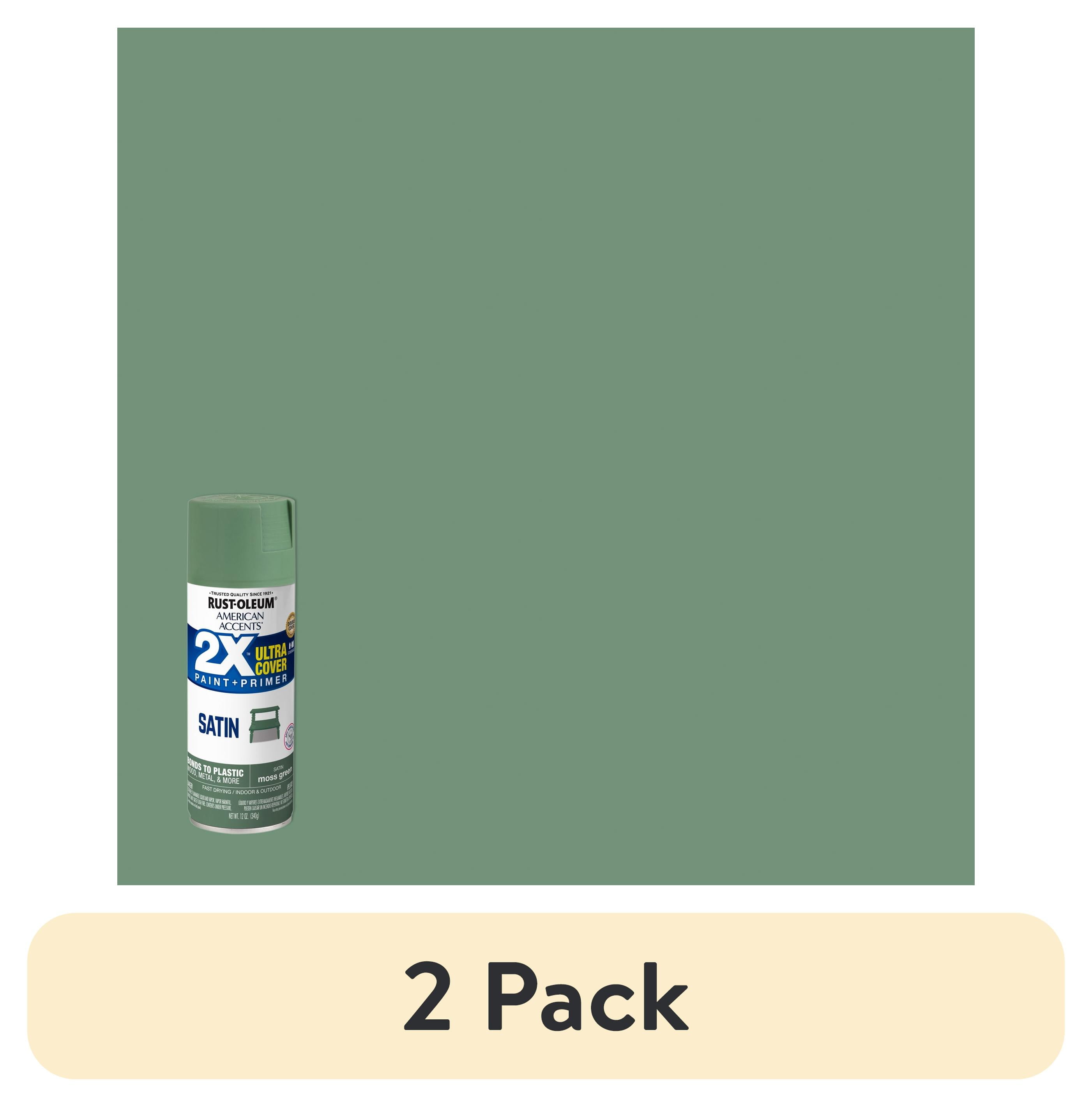 (2 pack) Moss Green, Rust-Oleum American Accents 2X Ultra Cover Satin ...