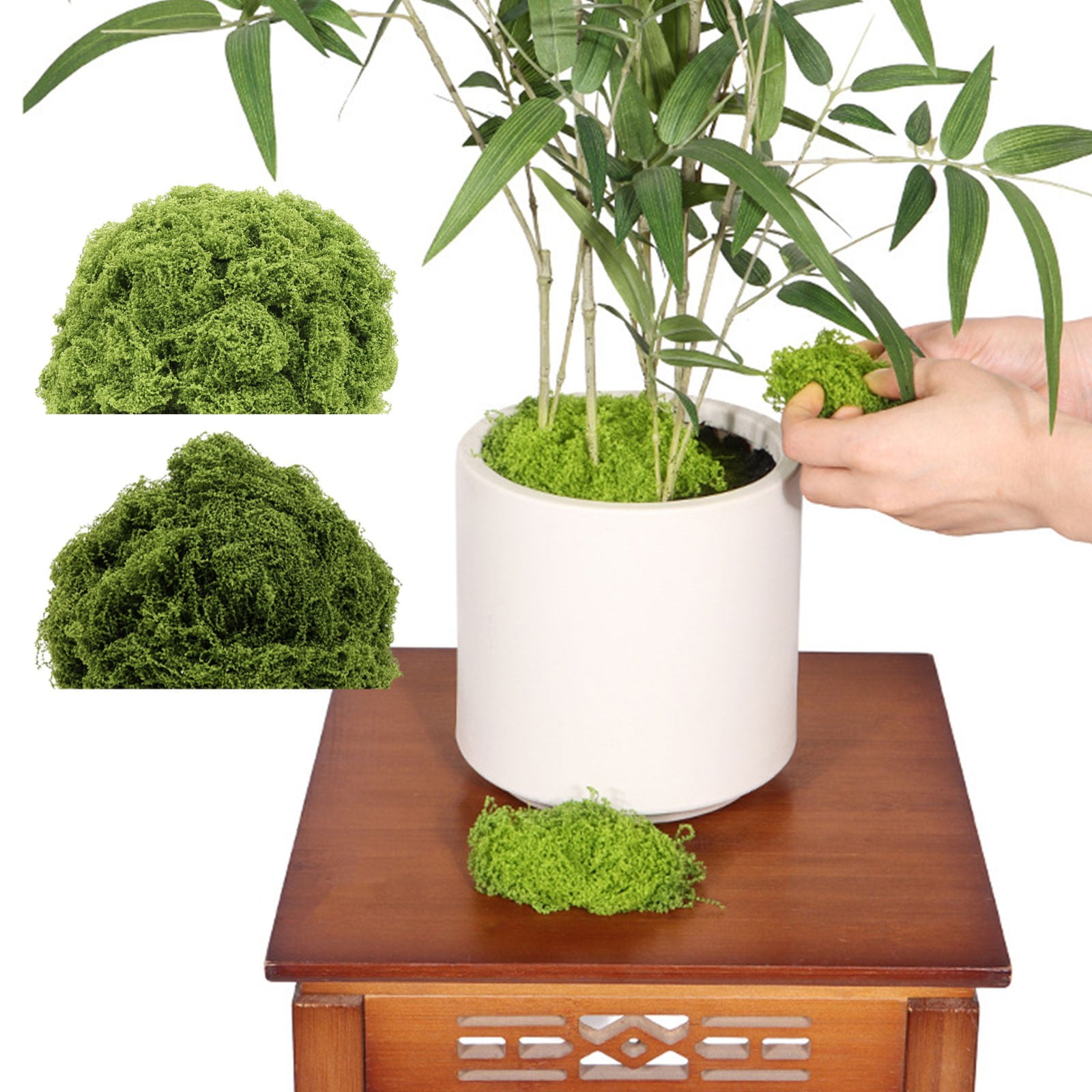 Moss Micros Landscape Bonsai Potted Plants Decor, Simulated Moss ...