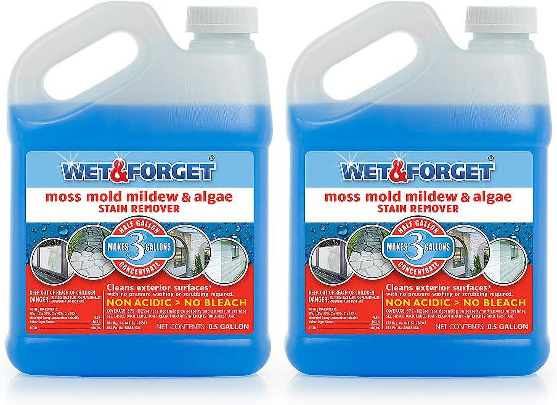 Moss, Mold, Mildew, & Algae Stain Remover Multi-Surface Outdoor Cleaner ...