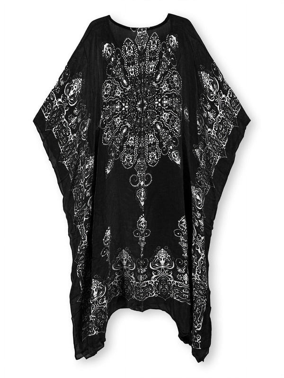Cizayoi Women's Swimsuit Cover Up, Boho Sheer Caftan Wrap, Lightweight ...