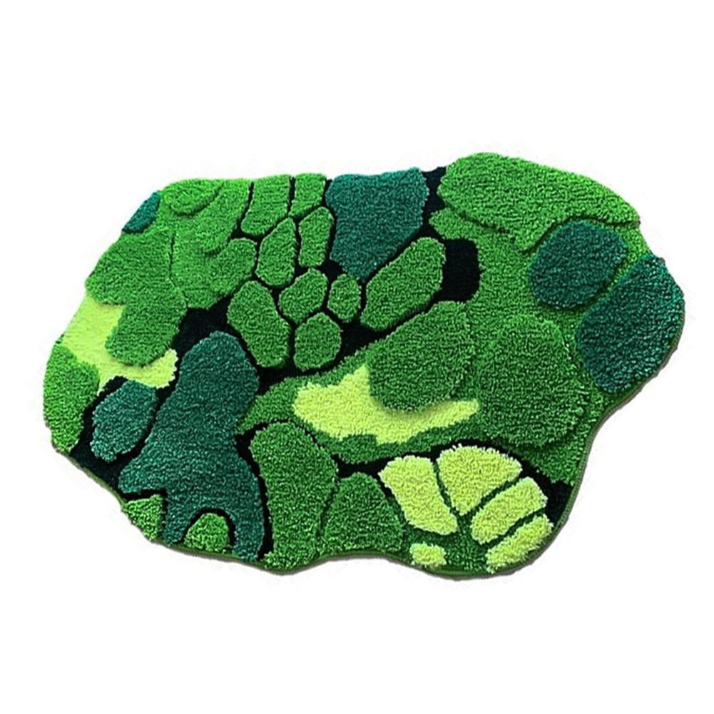 Moss Rug 3D Stereo Irregular Rug Flowers Grass Moss Rug for Living Room ...