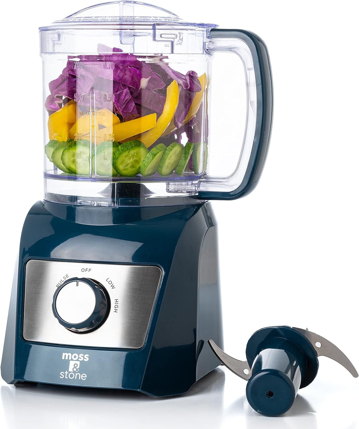 Moss & Stone 3 Cup Mini Food Processor, Strong Vegetable Chopper for ...
