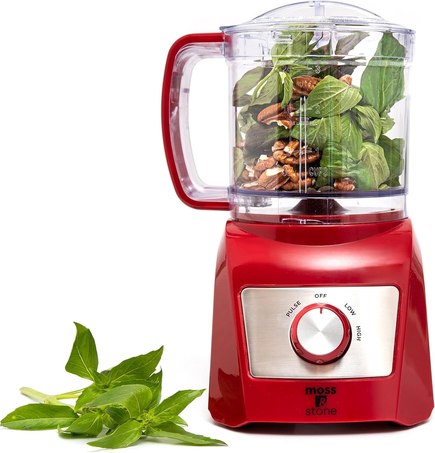 Moss & Stone 3-Cup Mini Food Processor, 300W Vegetable Chopper, 2 ...