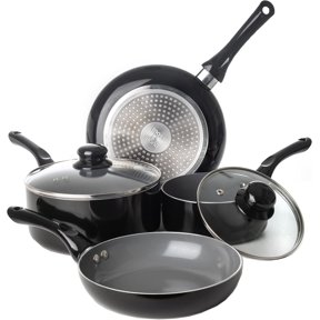 Innerwell Non Stick Granite Induction Cookware Set, 8 Pcs, Stay Cool ...