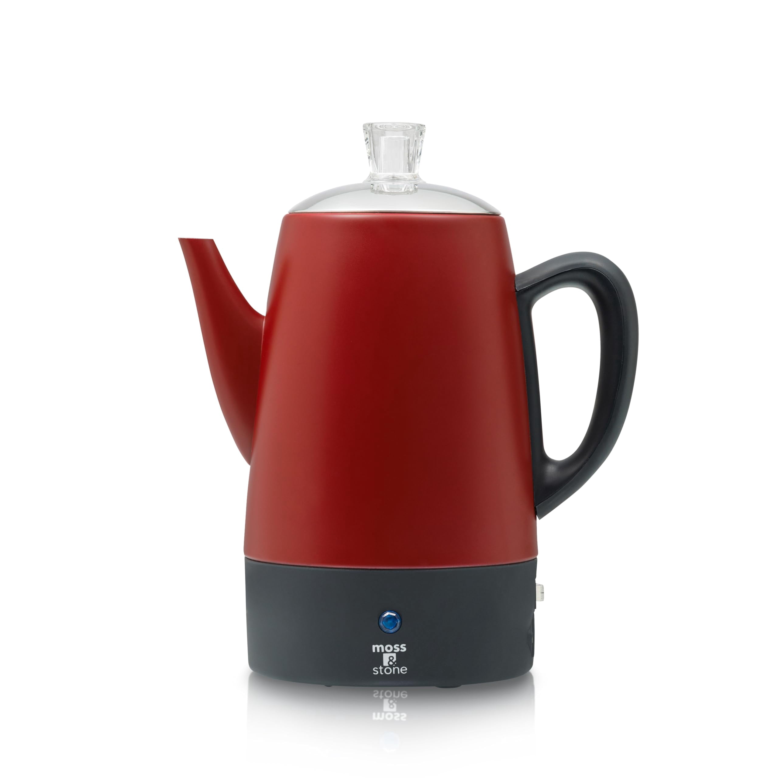 Moss & Stone Electric Coffee Percolator – Red Body Coffee Maker with ...
