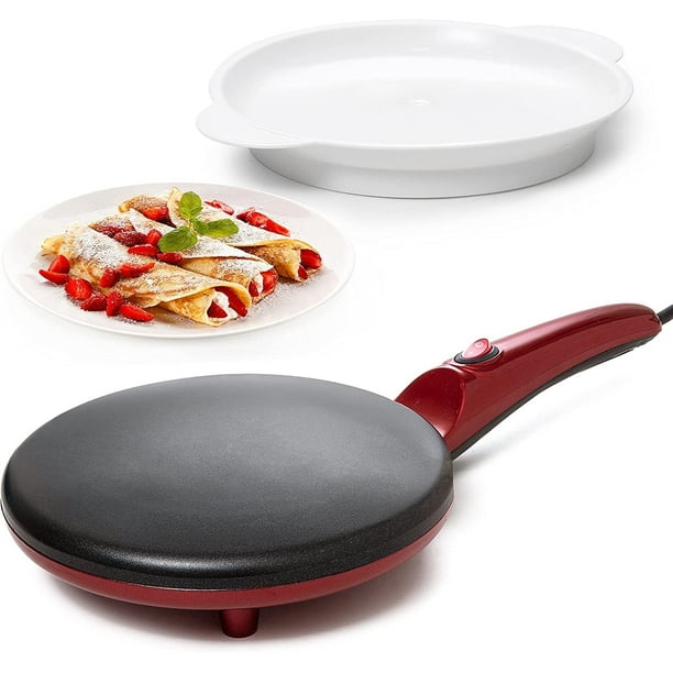 Moss & Stone Electric Crepe Maker Portable, Nonstick Pan with Auto ...