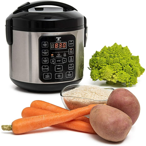 Moss & Stone Small Electric Digital Multicooker/Rice Cooker with ...
