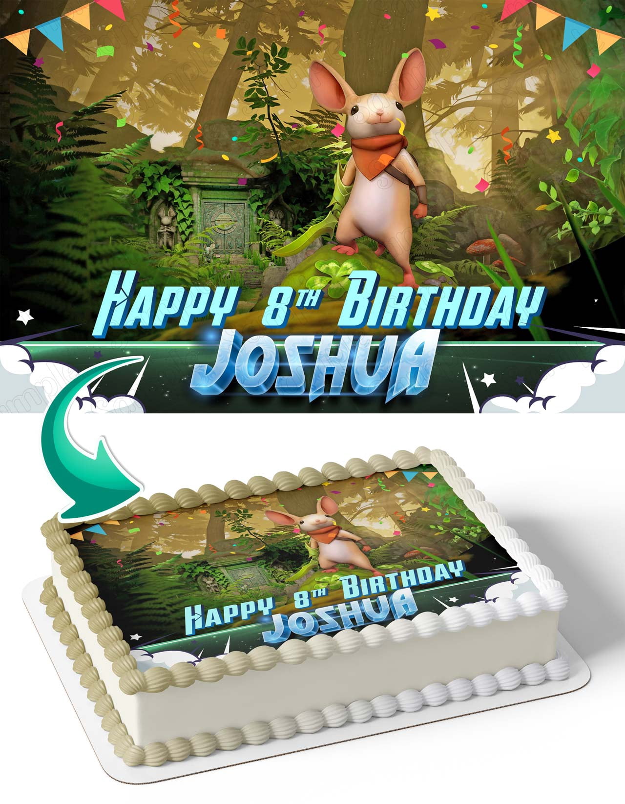 Moss VR Game Edible Image Cake Topper Photo Print Deco 1/4 Sheet ...