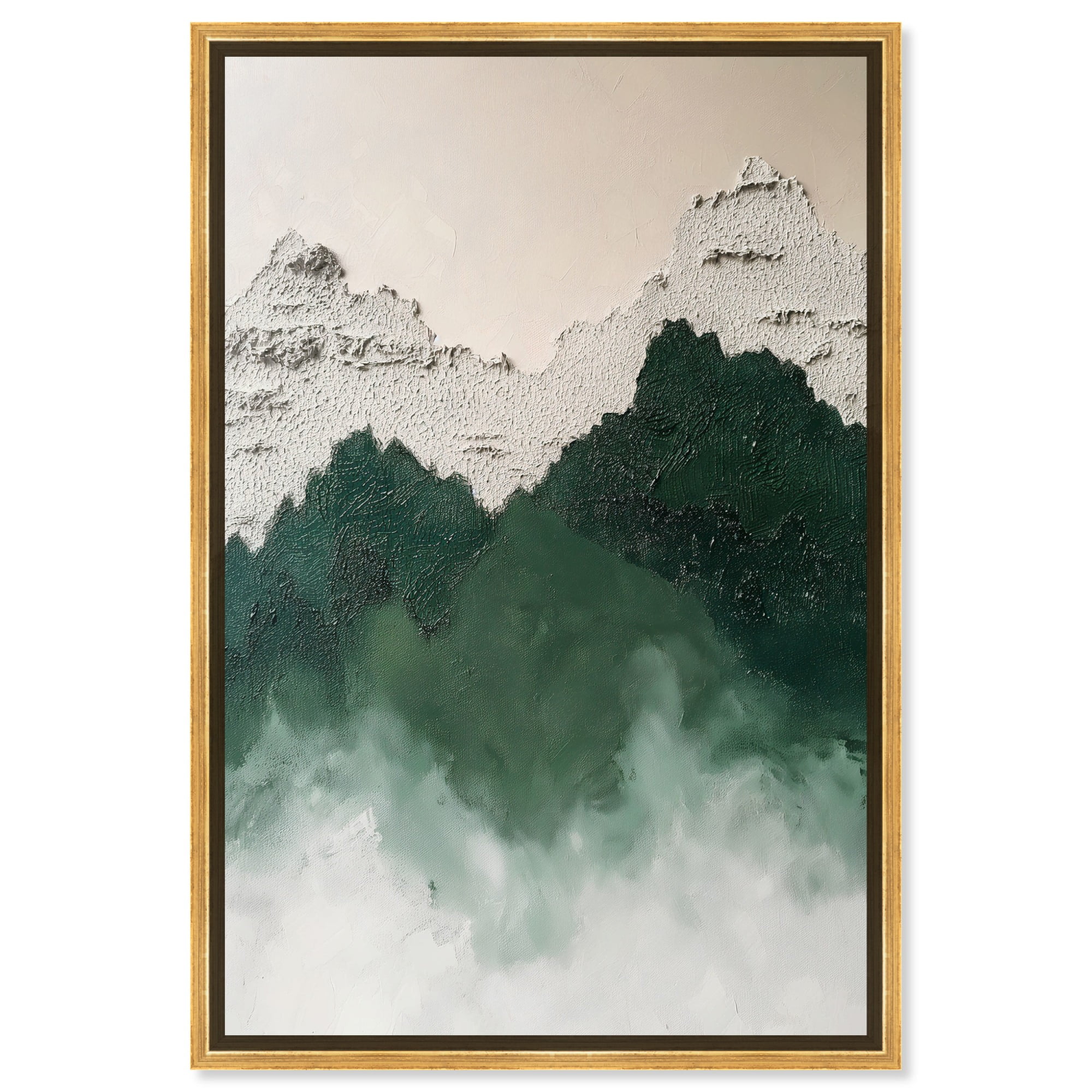 Moss and Sand Fusion Canvas Scenery Wall Art by Art Remedy, Gold Frame ...