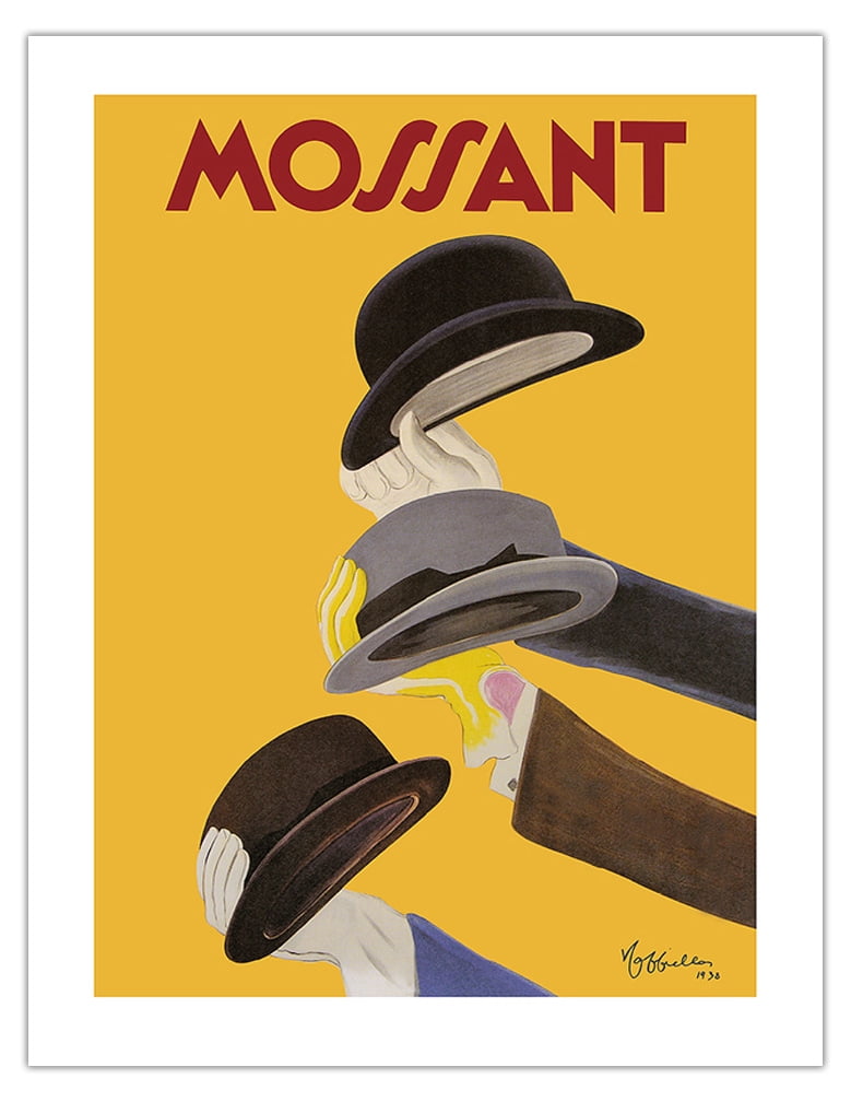 Mossant - Classic French Hats - Vintage Advertising Poster by Leonetto ...