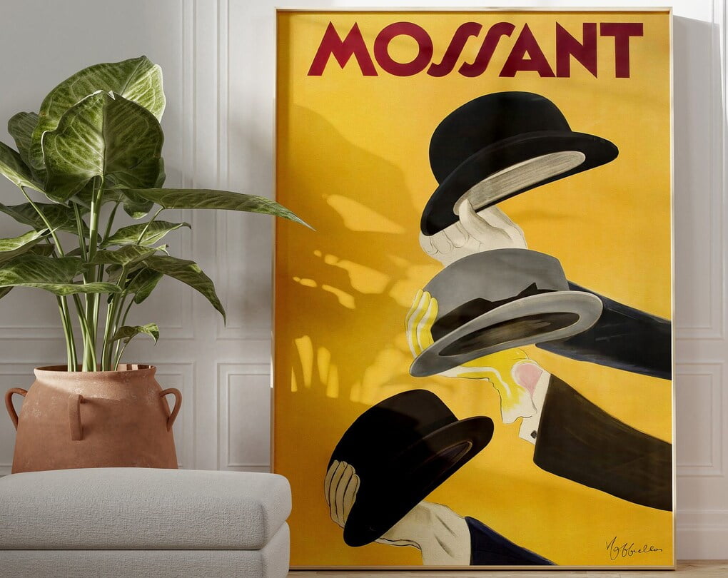 Mossant Hats Poster, Vintage Poster, Art Deco Decor, Vintage Fashion ...