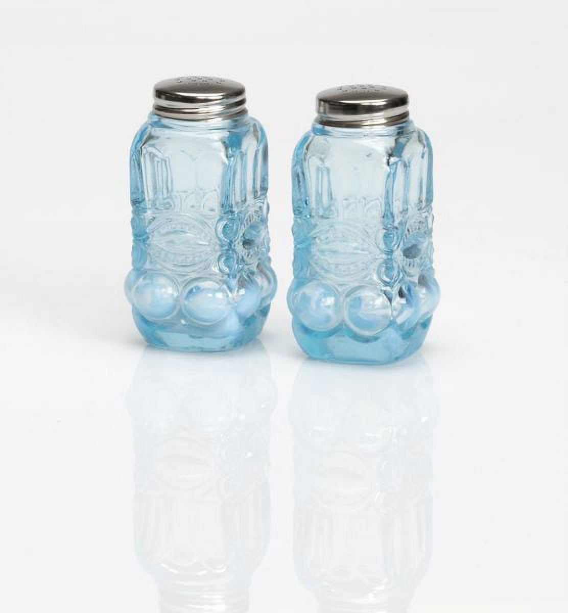Mosser Glass Eye Winker Opal Salt & Pepper Shakers in Aqua - Walmart.com