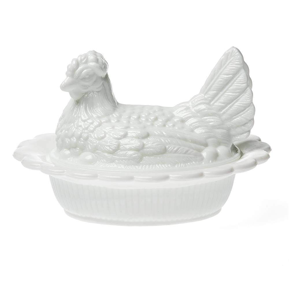 Mosser Glass Hen Candy Dish, Vintage Style Covered Candy Bowl with Lid ...