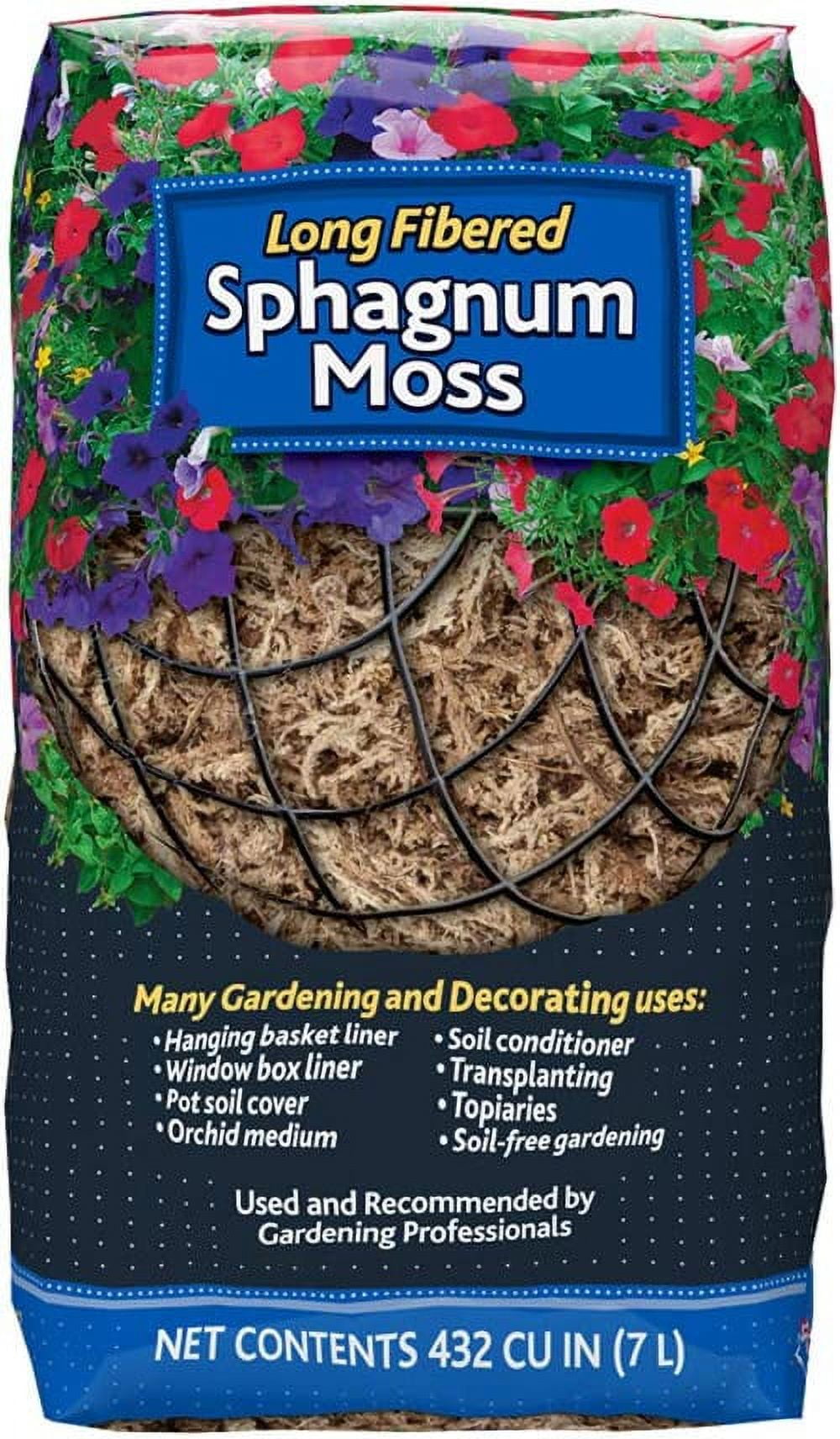 Mosser Lee ML0110 Long Fibered Sphagnum Moss, 432-Cubic Inch,Grey ...