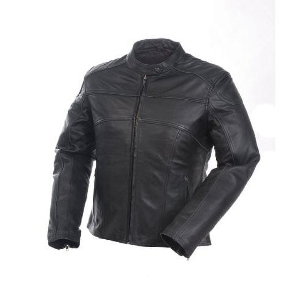 Mossi Adventure Leather Motorcycle Jacket Black 10 USA - Walmart.com