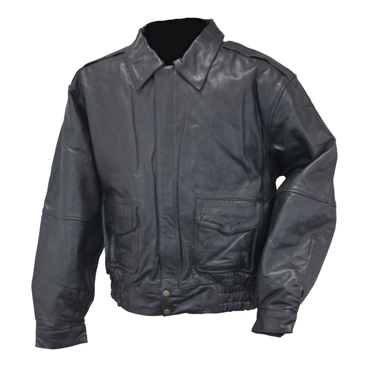 Mossi Black Leather Bomber Jacket Mens Bomber Coat - Walmart.com