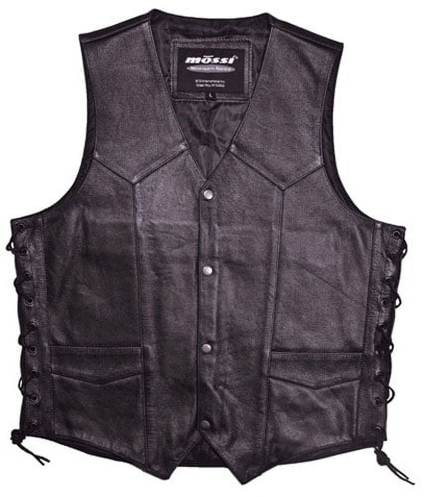 Mossi, Men's Side Lace-Up Leather Vest - Walmart.com