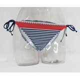 Mossimo Blue Hipster Side Ties Striped Bikini Bottoms Swimwear Women's ...