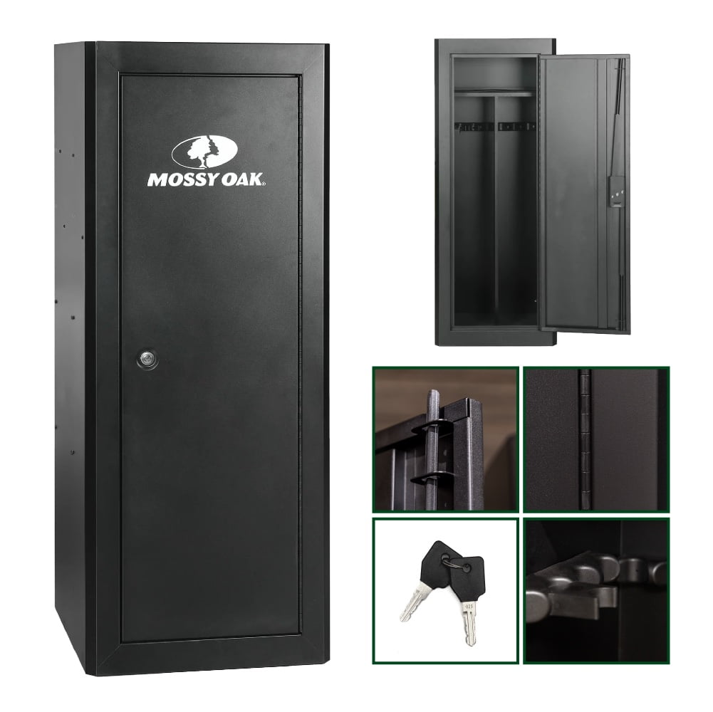 Mossy Oak 18 Gun Security Cabinet, 21-inch x 18-inch x 55 inch, Key ...