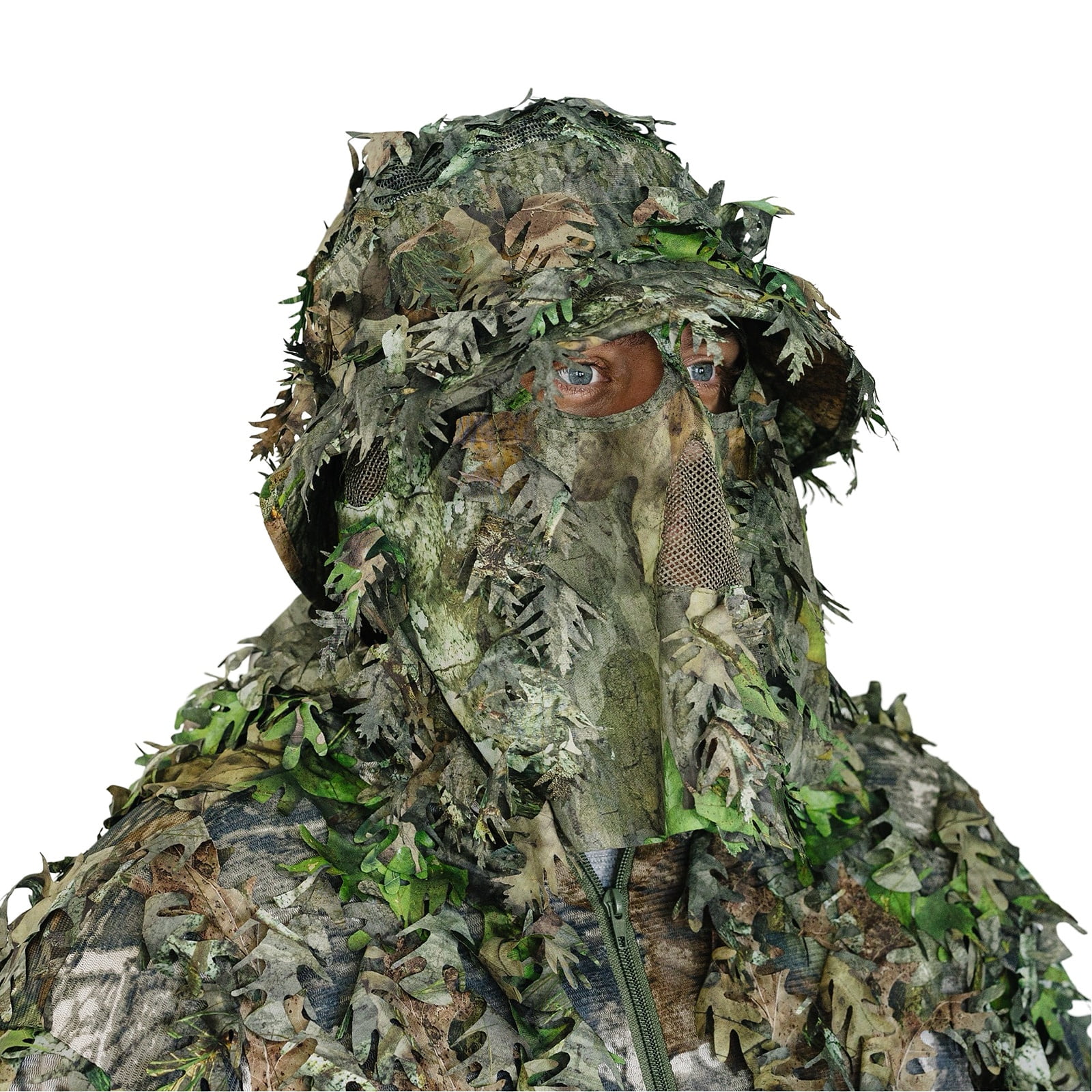 QuikCamo 2-in-1 Leafy Camo Face Mask and Bucket Hat, Adjustable OSFM ...