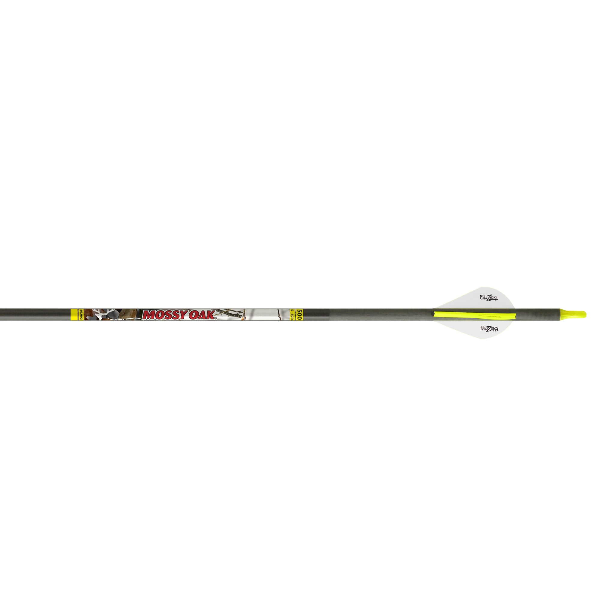 Mossy Oak 28 Inch Carbon Fiber Arrow 500 Spine Bottomland Camo Hunting ...