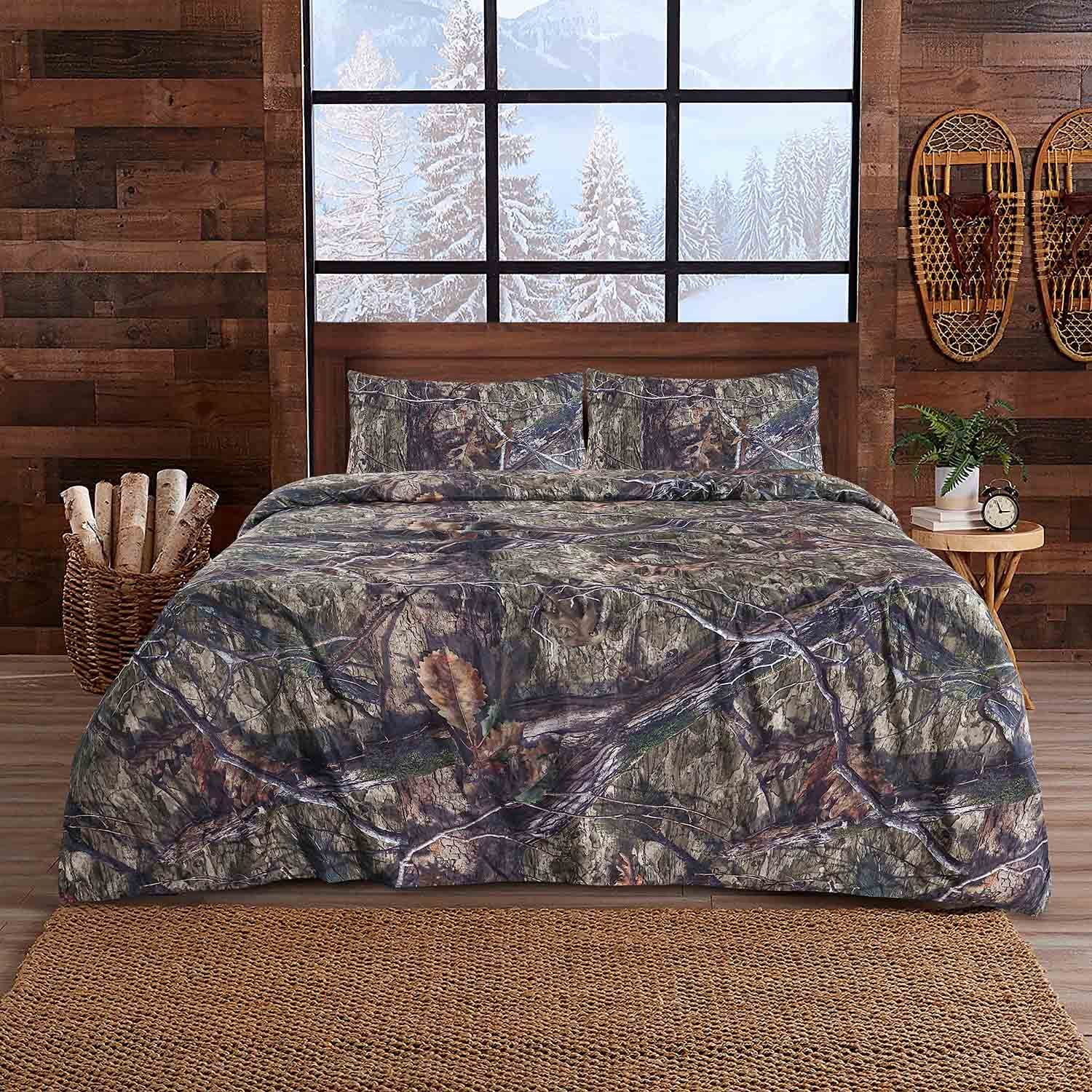 Mossy Oak 4 Piece Country DNA Sheet Set King Size Super Soft Sheets Easy Care Rustic Bedding Set ...