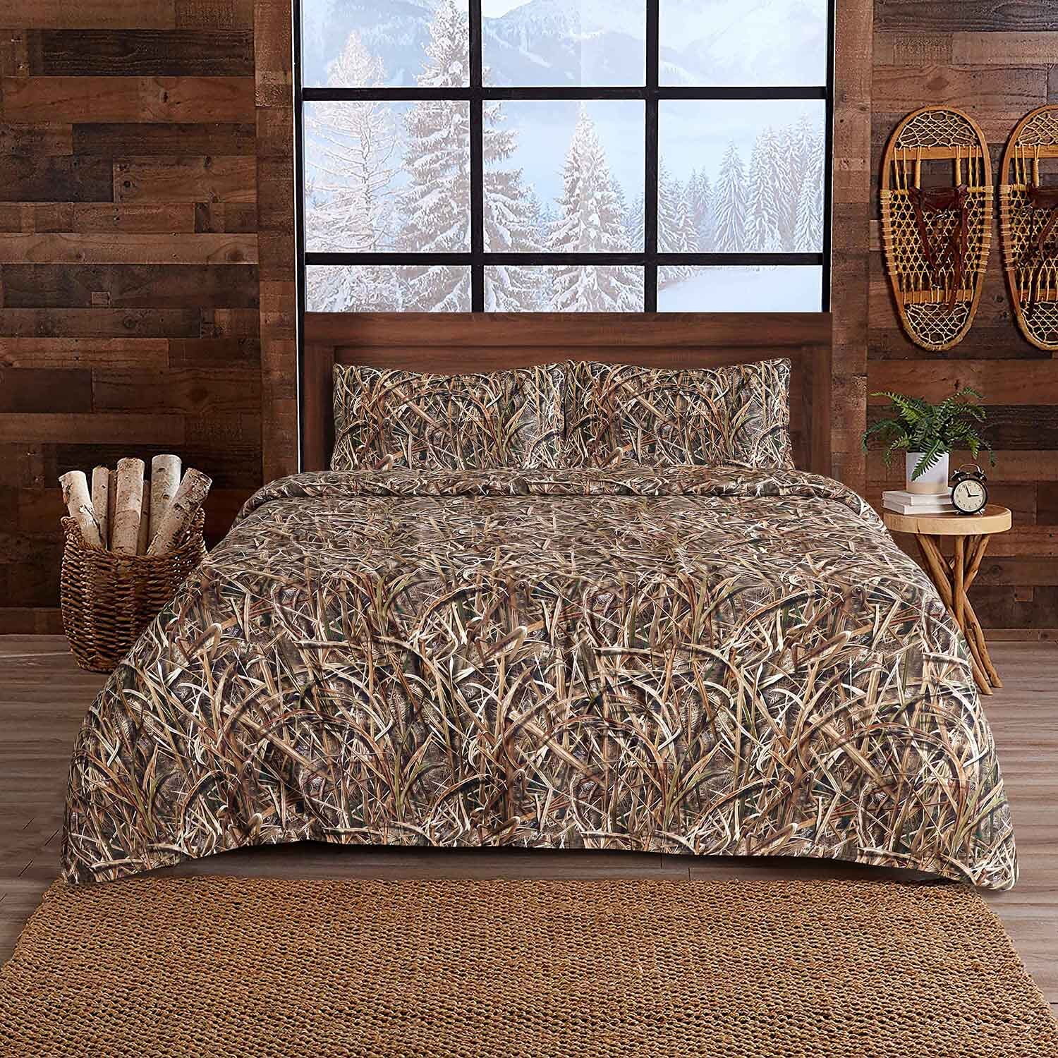 Mossy Oak 4 Piece Shadow Grass Blades Sheet Set Queen Size Super Soft ...