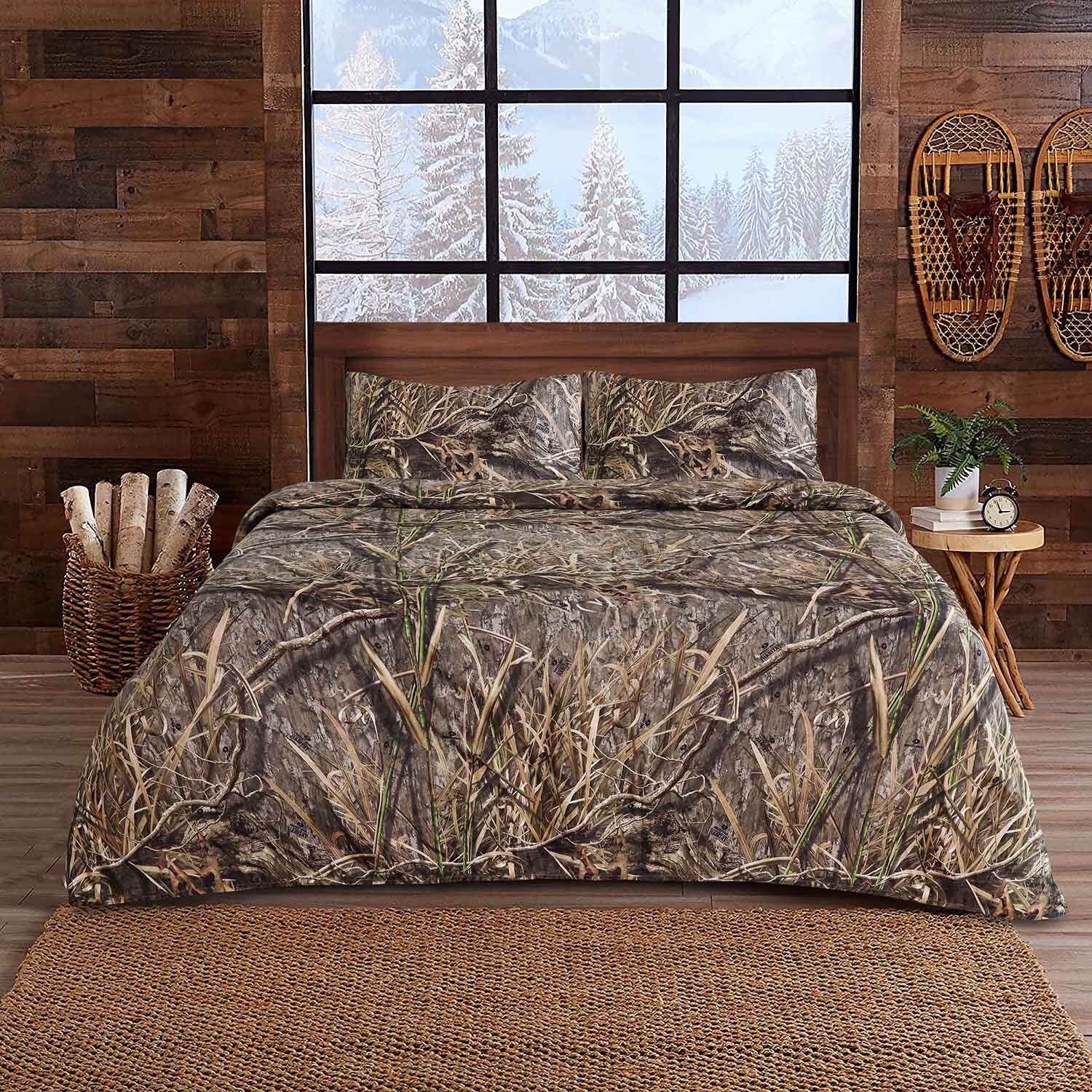 Mossy Oak 4-Piece Shadow Grass Habitat Sheet Set Queen Size Super Soft ...