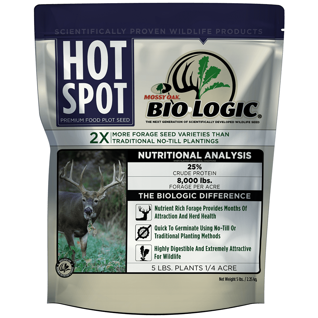 Mossy Oak BioLogic Hot Spot No Till Throw and Grow Food Plot Seed for Deer 5 lb - Walmart.com