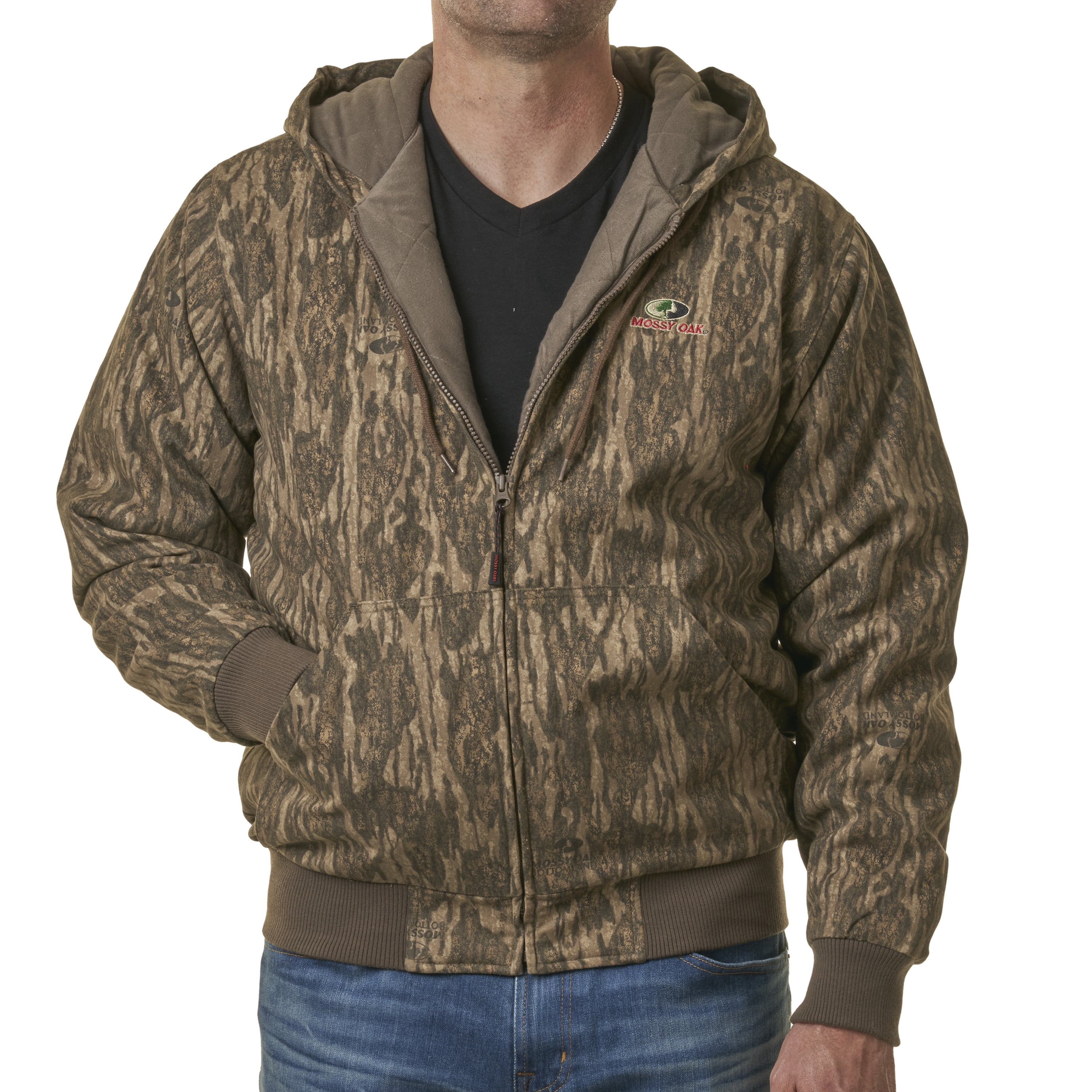 Mossy Oak Bottomland Men's Insulated Hunting Bomber Jacket, Size 3XL ...