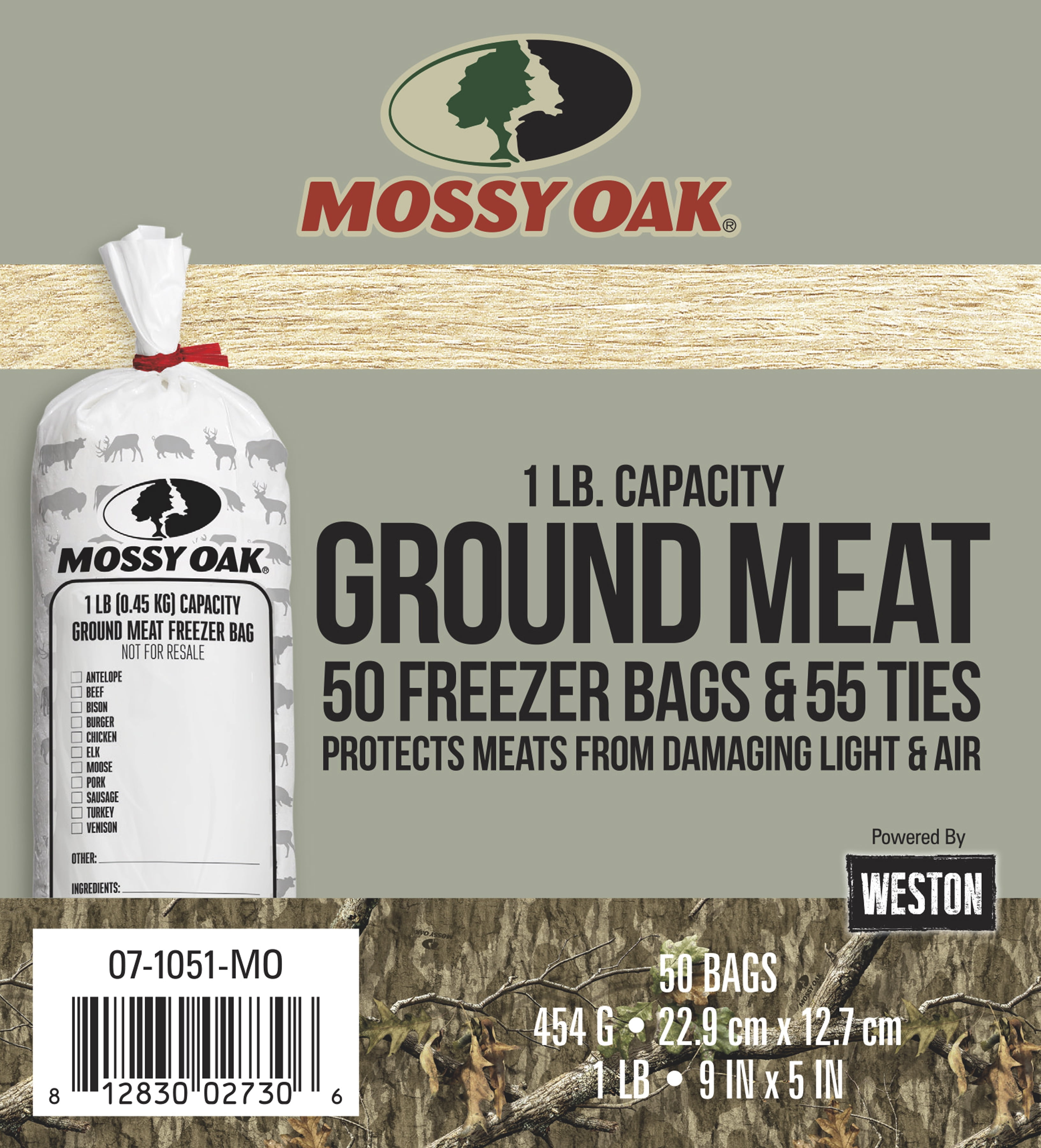 Mossy Oak Ground Meat Freezer Bags, Model 07-1051-MO - Walmart.com