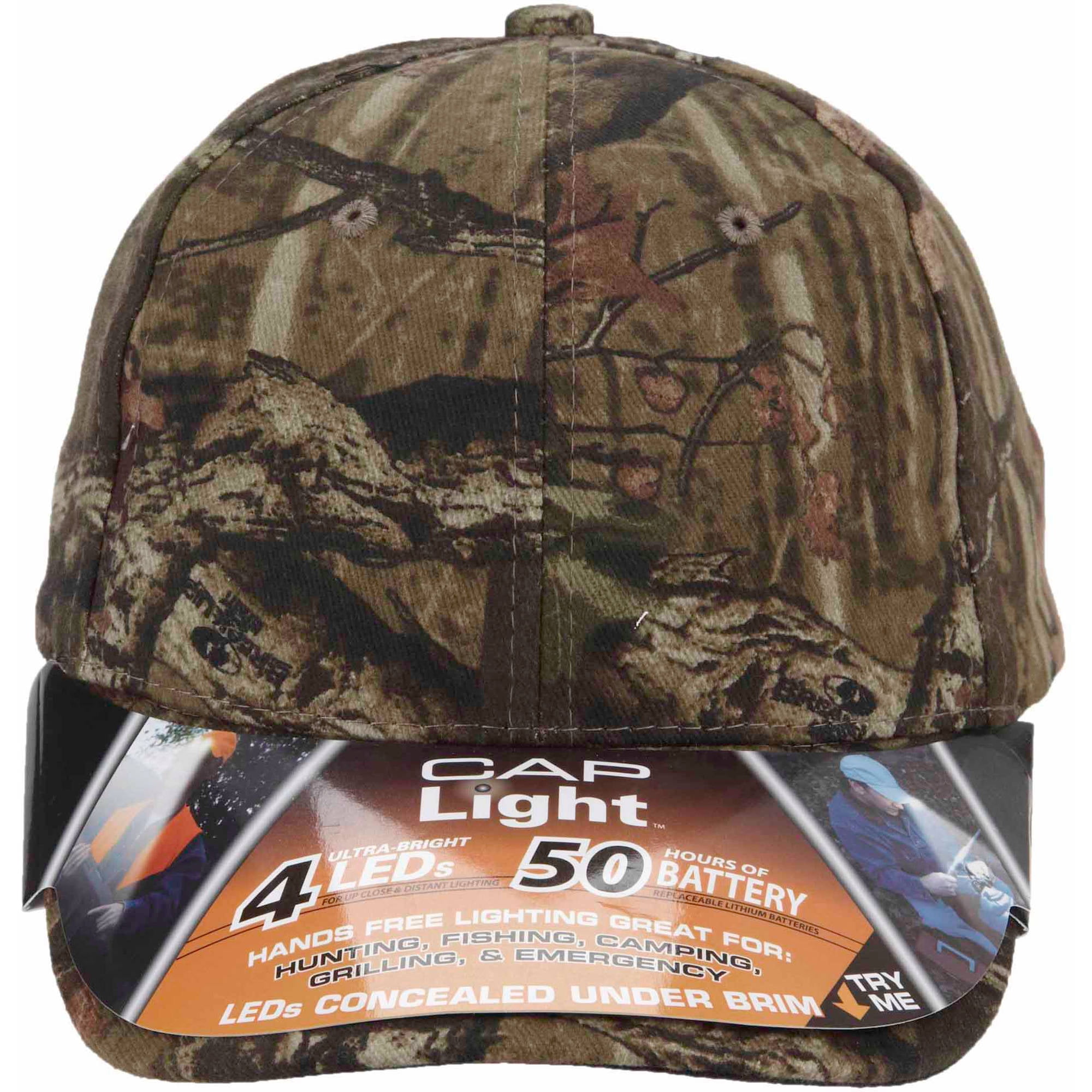 Mossy Oak Infinity Camo 4-LED Cap Light for Hunting, Fishing, Camping ...