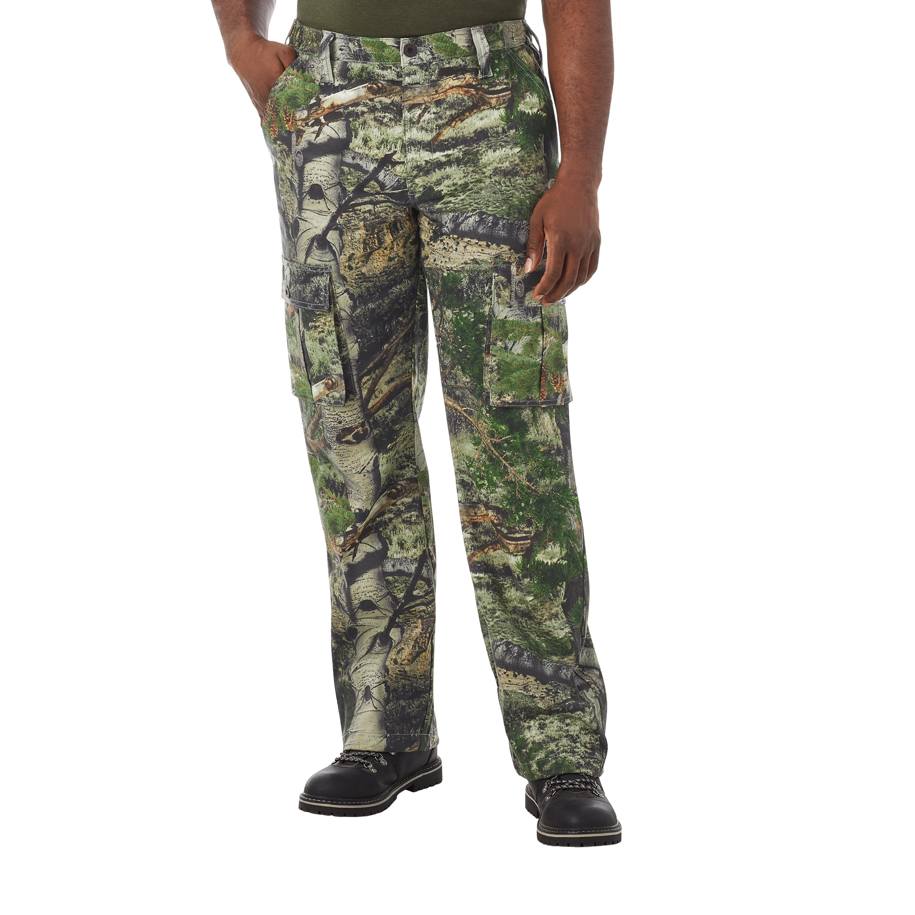 Mossy Oak Men's Cargo Hunting Pant, Mountain Country Camo, XXL, 6 ...