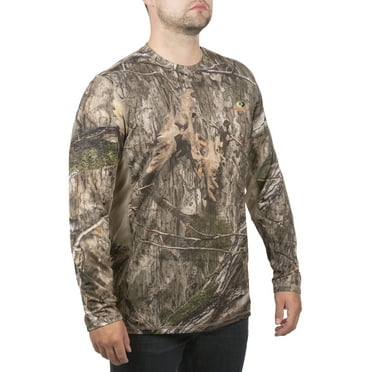Realtree Men's Long Sleeve Camo Hunting T-Shirt with Scent Control, M ...