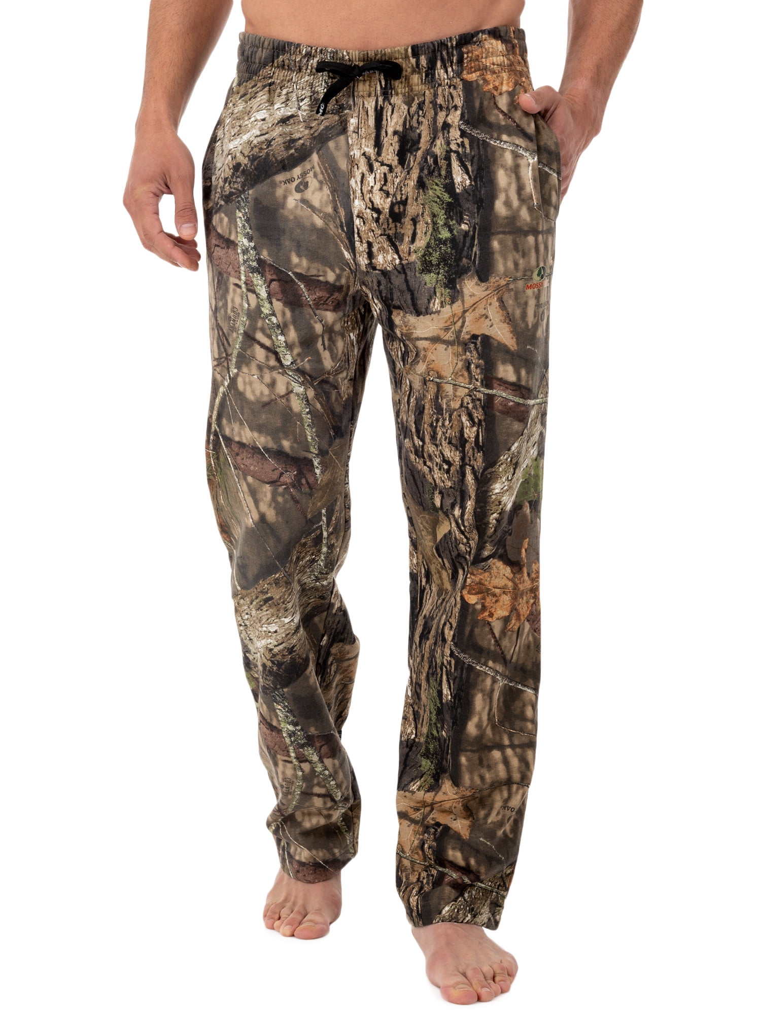 Mossy Oak Men's Relaxed Fit Camo Fleece Sweatpants - Walmart.com