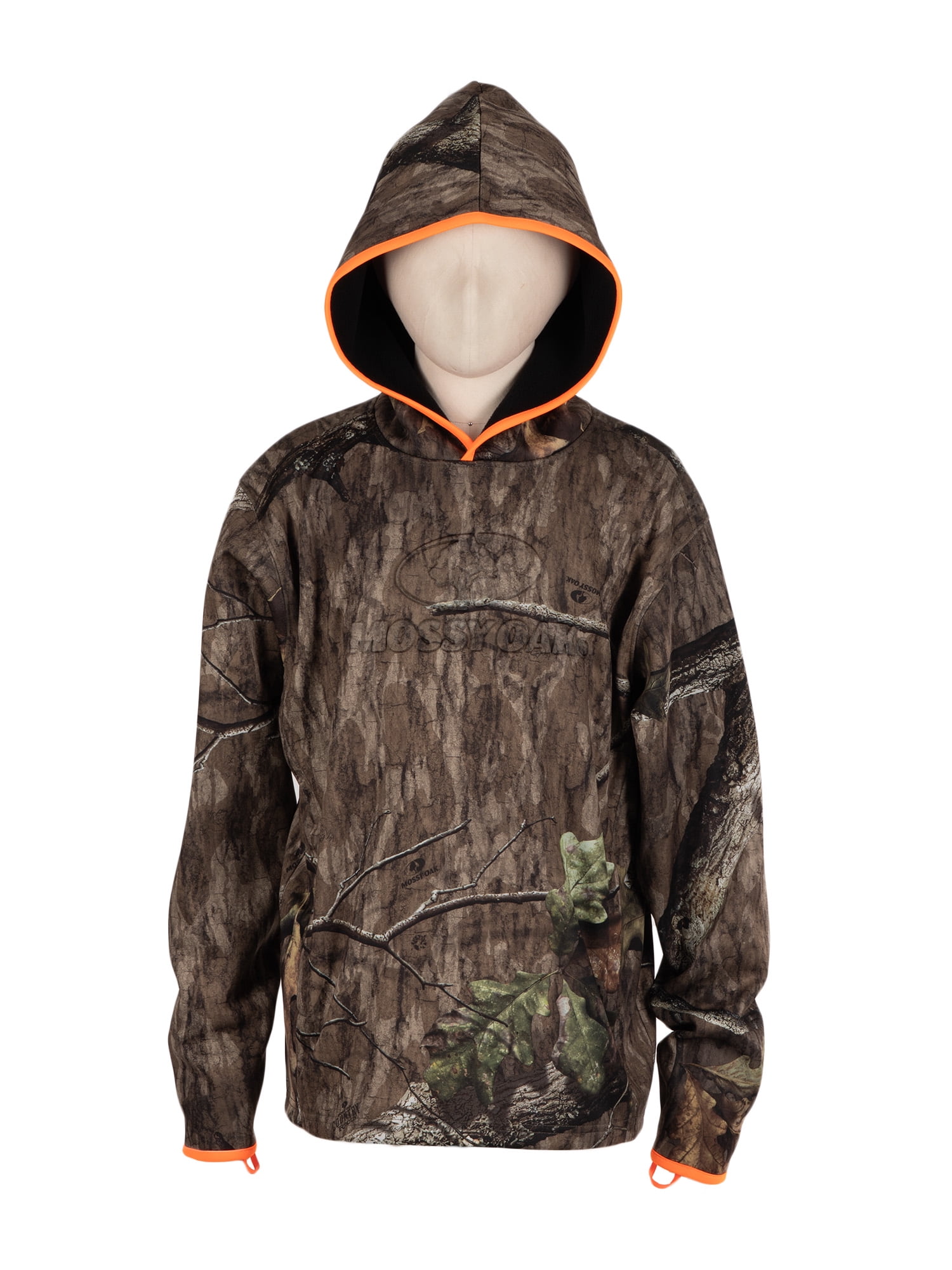 Mossy Oak Youth Long Sleeve Camouflage Hunting Pullover Hoodie, Mossy ...