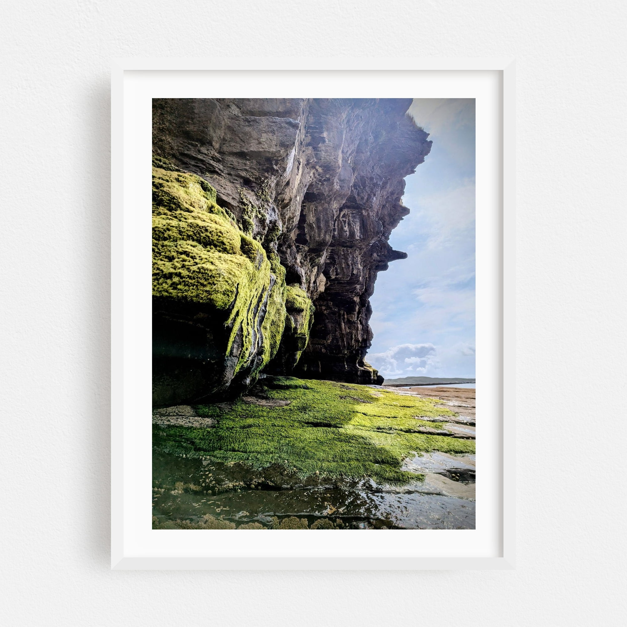 Mossy Sea Cave Wall, Wild Atlantic Way – Irish Coastal - Donegal County ...