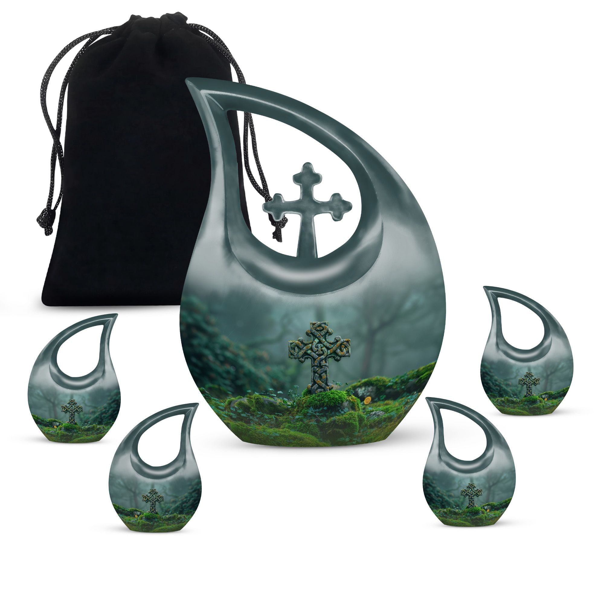 Mossy Solace Urn - Ash Urns For Humans - Urn For Ashes For Women - Urn ...